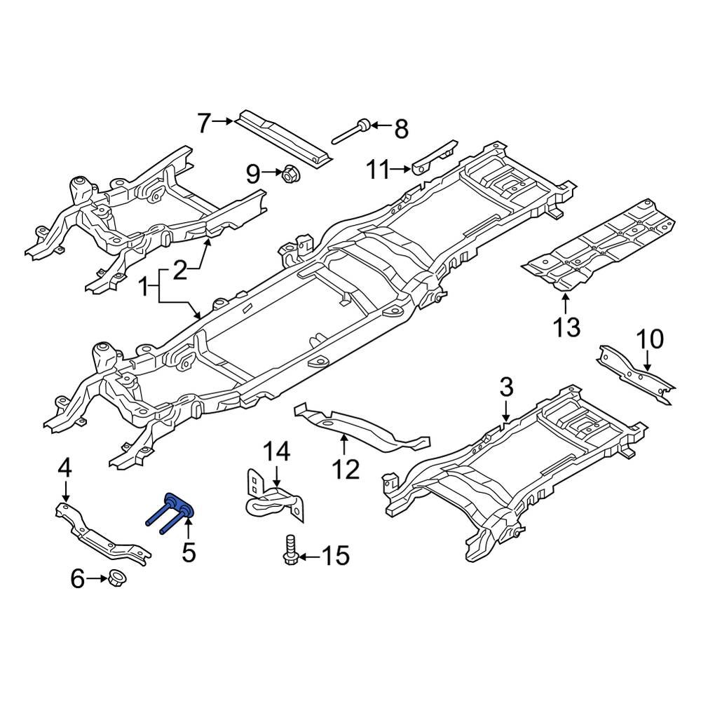 Ford OE W718731S439 - Frame Crossmember Bolt
