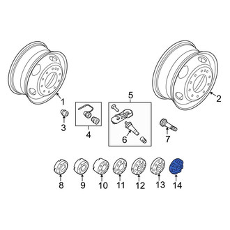 Ford F-350 OEM Wheel Center Caps | Emblems, Logos — CARiD.com