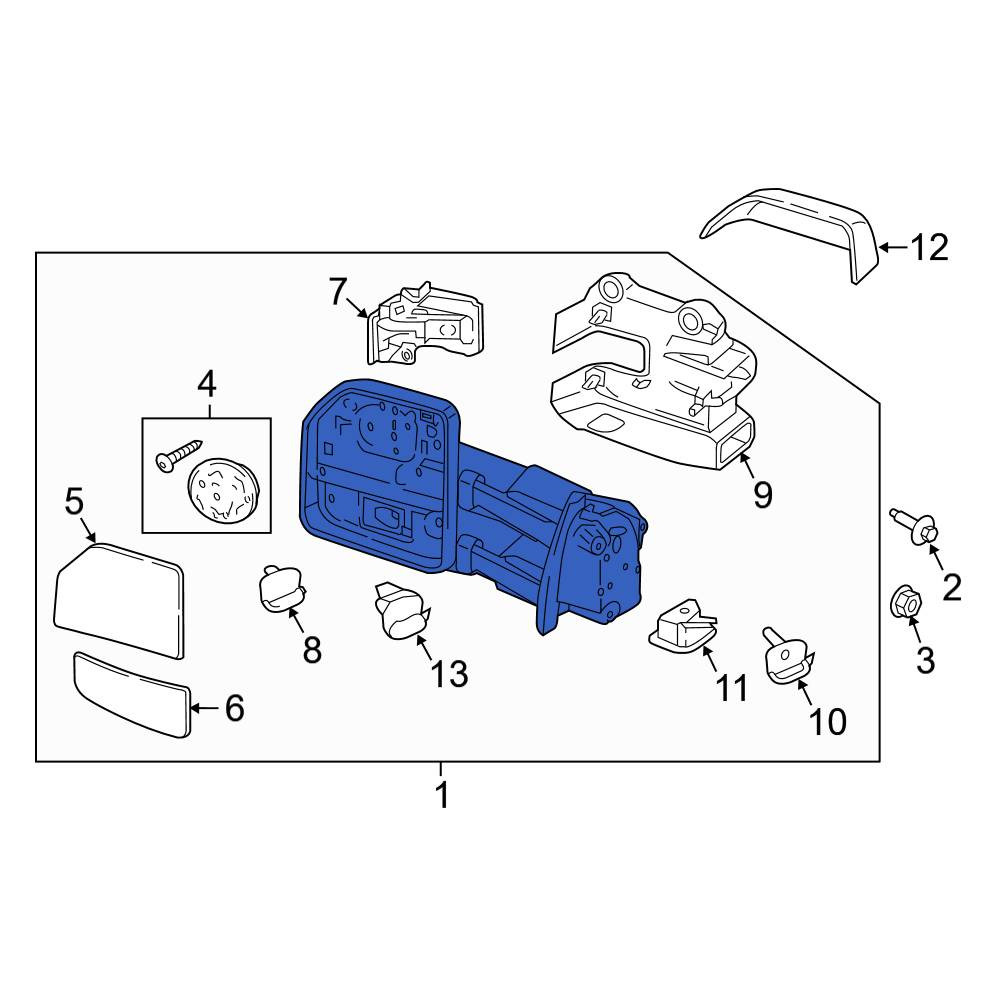 Ford OE HC3Z17682AA - Front Right Door Mirror