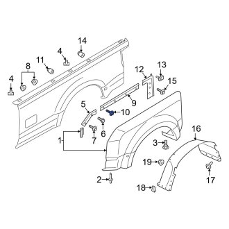 Ford F-250 Fender Support Braces & Hardware — CARiD.com