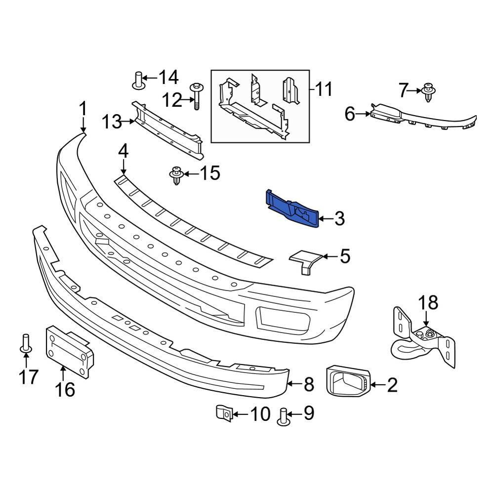 Ford OE LC3Z8311D - Front Left Radiator Support Air Deflector