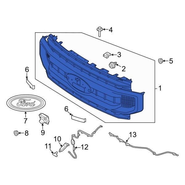 Ford OE LC3Z8200BA - Front Grille
