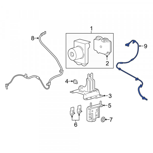 Ford OE HC3Z2C190D - Rear Right ABS Wheel Speed Sensor