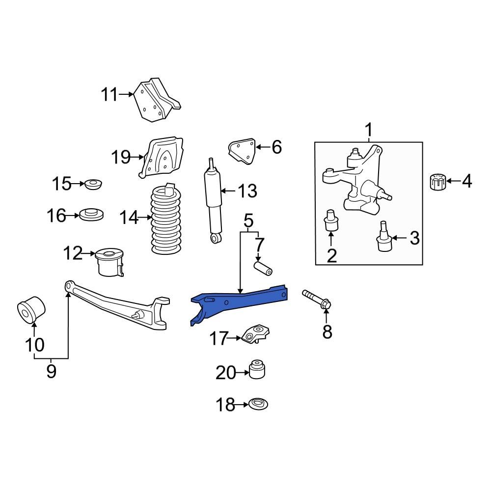 Ford OE 7C3Z3A360C - Front Left Radius Arm