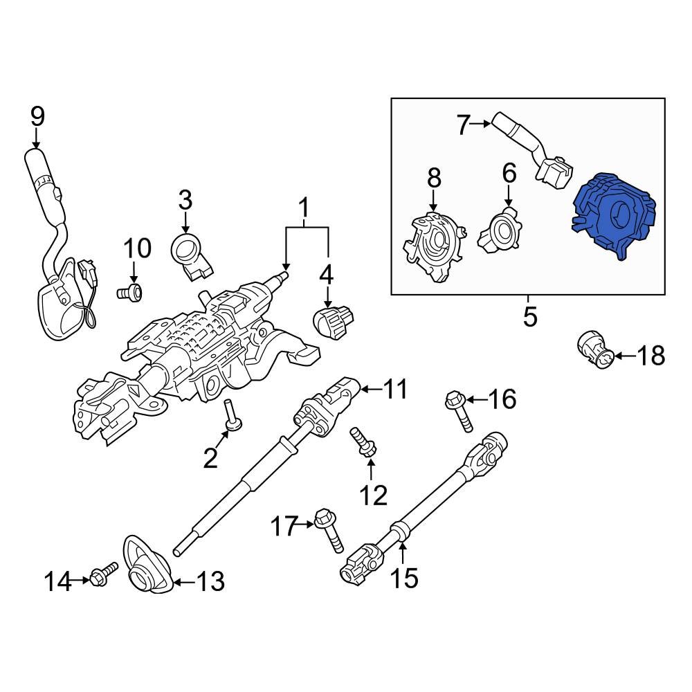 ford-oe-lc3z3f791ac-steering-column-switch-housing