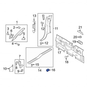 Ford F-150 Lightning Rocker Panel Hardware | Clips, Brackets — CARiD.com