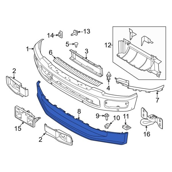 Ford OE PC3Z17626AA - Front Valance Panel