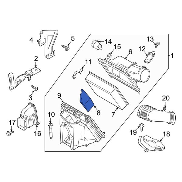 Ford OE LC3Z9601E - Engine Air Filter