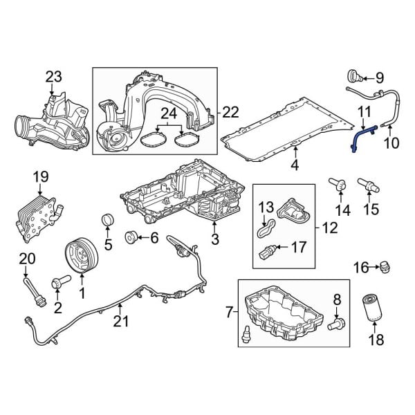 Ford OE BC3Z6754A - Lower Engine Oil Dipstick Tube