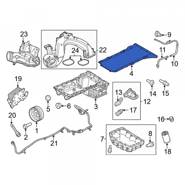 Ford OE LC3Z6710C - Upper Engine Oil Pan Gasket