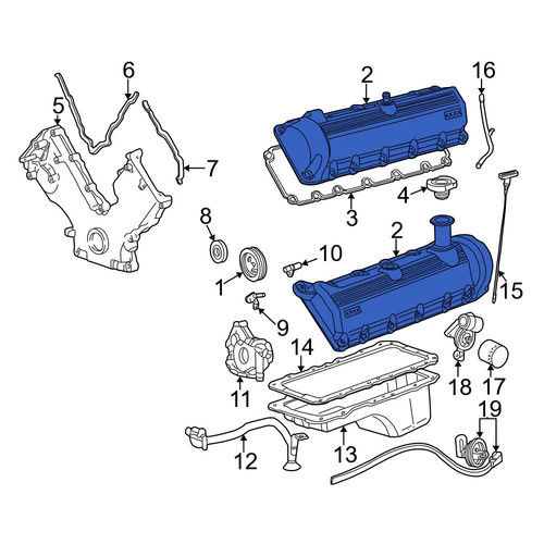 Ford OE 7L3Z6582A - Left Engine Valve Cover
