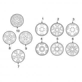 2006 Ford F-350 OEM Wheels - Original Steel & Alloy Wheels | CARiD