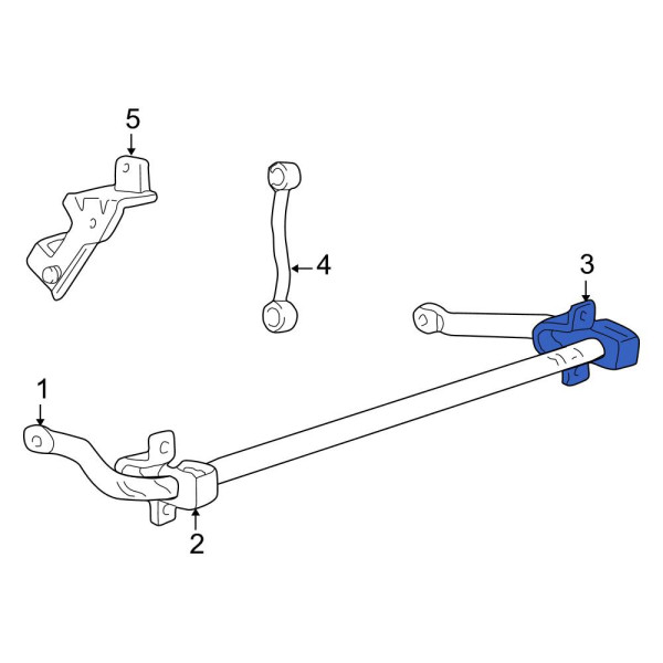 Ford OE F81Z5486AA - Front Suspension Stabilizer Bar Bracket