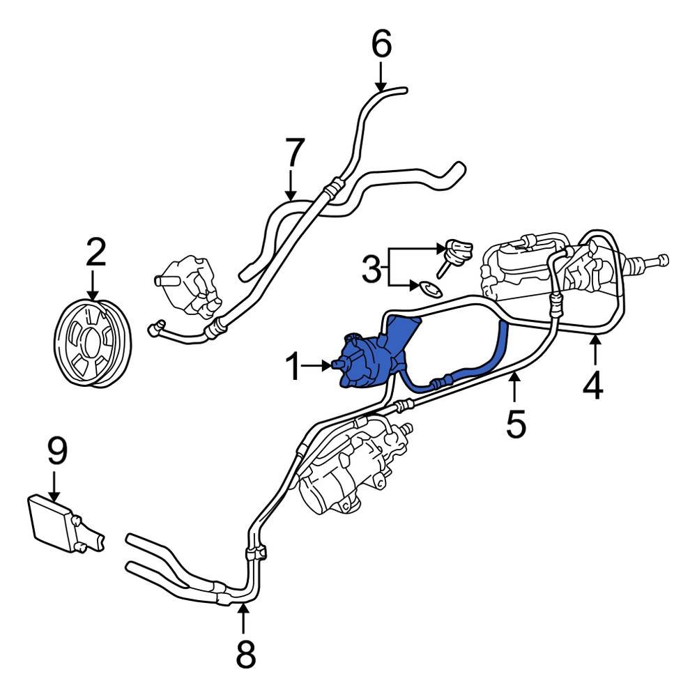 Ford OE F1TZ3A674DBRM - Power Steering Pump