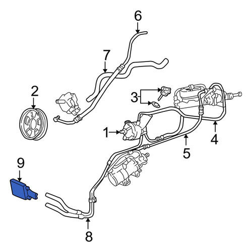 Ford OE YC3Z3D746AC - Front Power Steering Cooler