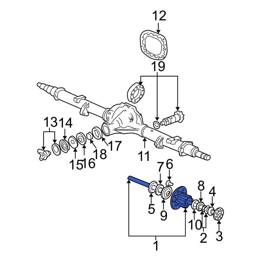 Ford OE 3C3Z1104A - Front Wheel Bearing and Hub Assembly