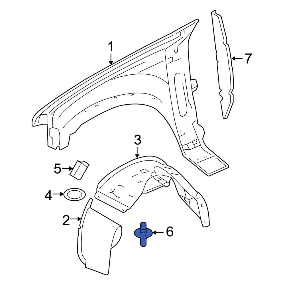 Ford OE W705589S0 - Fender Liner Retainer