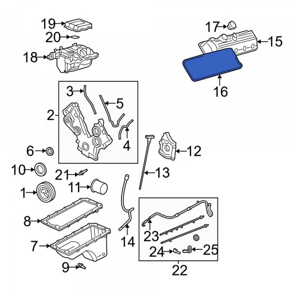 Ford OE 7L1Z6584A - Right Engine Valve Cover Gasket