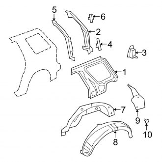 2004 Ford Explorer OEM Quarter Panels & Parts | CARiD