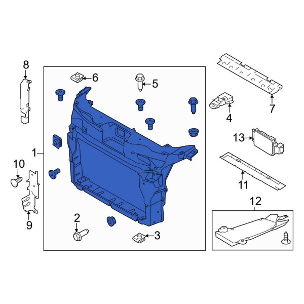 Ford OE BB5Z16138A - Front Radiator Support Panel