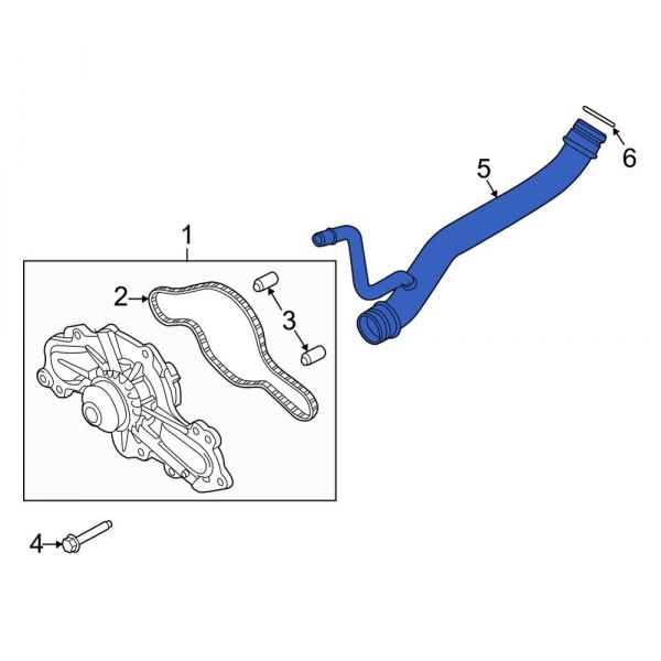 Ford OE BB5Z8A519G - Engine Coolant Pipe
