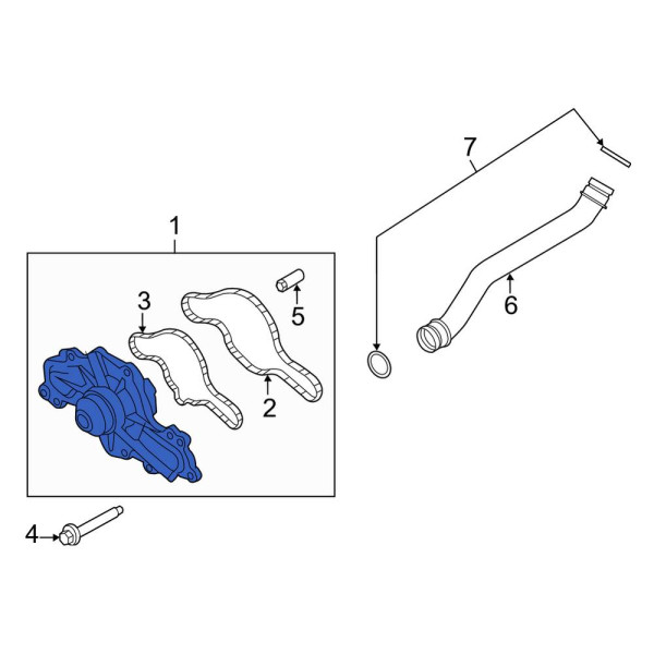 Ford OE AT4Z8501A - Engine Water Pump
