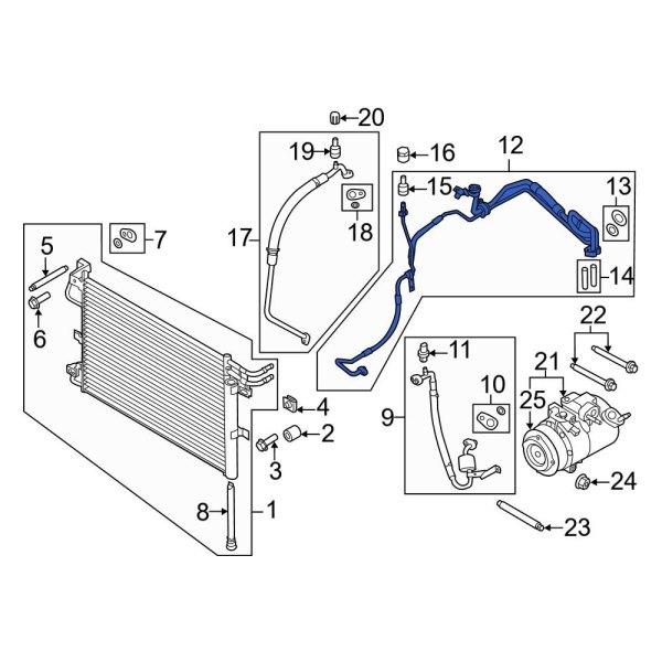 Ford OE DB5Z19867B - A/C Refrigerant Suction Hose