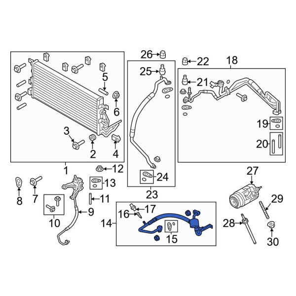 Ford OE GB5Z19972A - A/C Refrigerant Discharge Hose