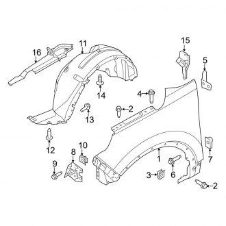2014 Ford Explorer OEM Fenders - Front, Rear, Inner | CARiD