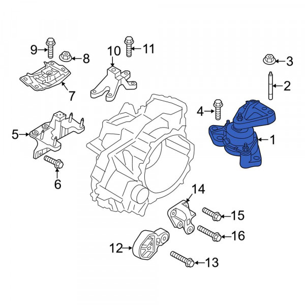 Ford OE BB5Z6038F - Front Engine Mount