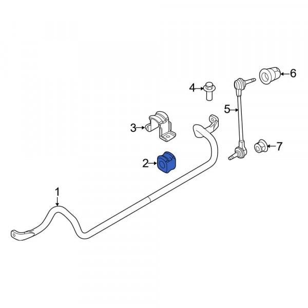 Ford OE DA8Z5484B - Front Right Suspension Stabilizer Bar Bushing