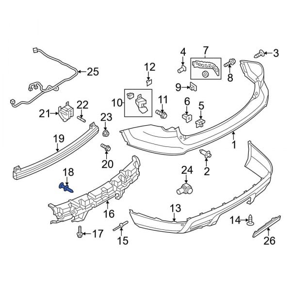 Ford OE W705436S300 - Radiator Support Access Cover Rivet