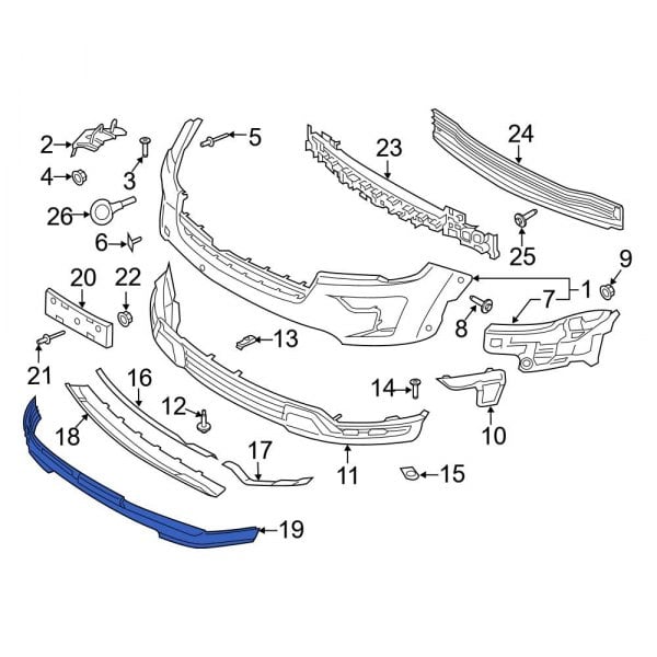 Ford OE FB5Z17626AA - Front Bumper Cover Spacer Panel