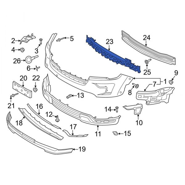 Ford OE JB5Z17C882A - Front Bumper Impact Absorber