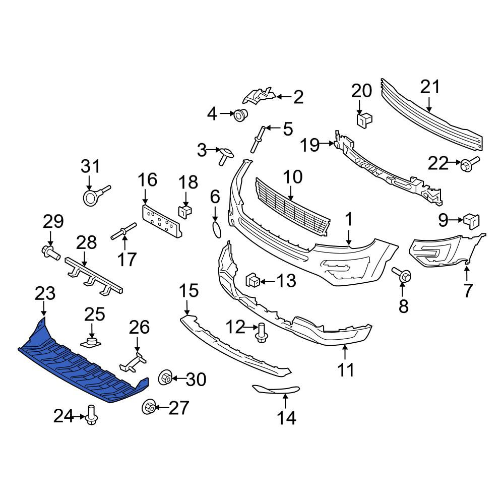 Ford OE BB5Z5D032A - Front Powertrain Skid Plate