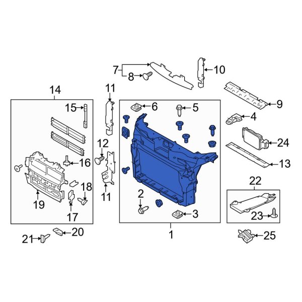 Ford OE FB5Z16138B - Front Radiator Support Panel