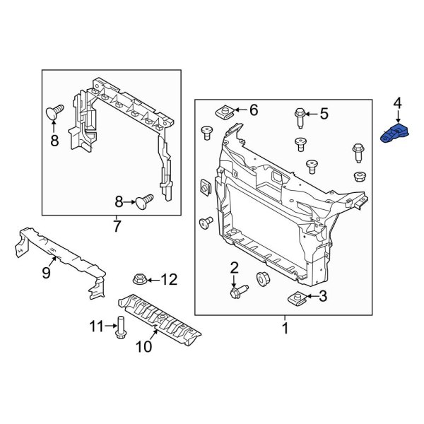 Ford OE AG1Z8A193A - Radiator Support Bracket