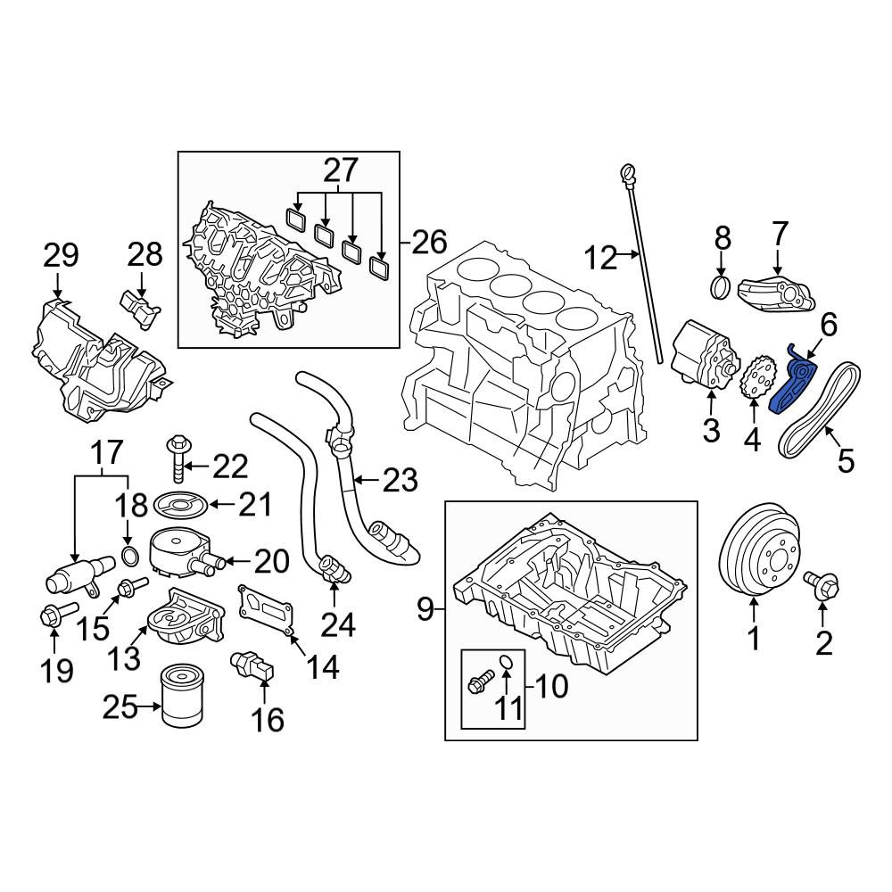 Ford OE GB5Z6K254A - Engine Timing Chain Tensioner