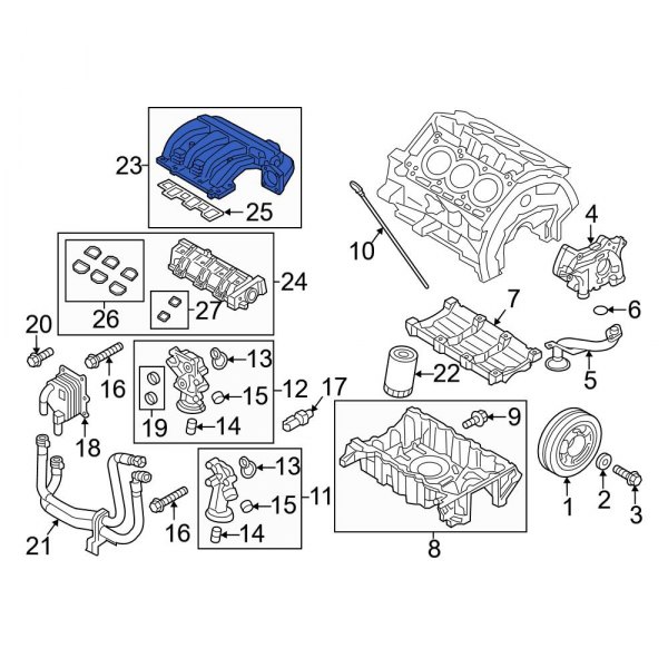 Ford OE FT4Z9424B - Upper Engine Intake Manifold