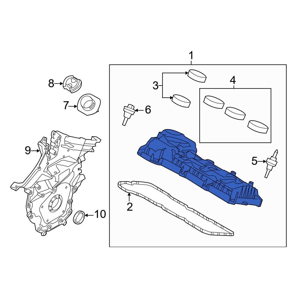Ford OE BR3Z6582G - Right Engine Valve Cover