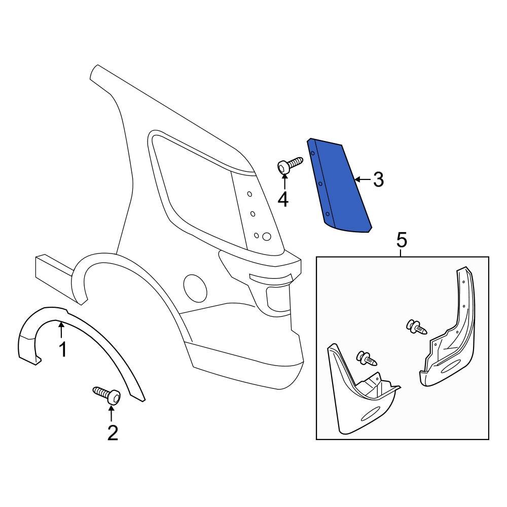 Ford OE FB5Z78290A60AA - Right Body D-Pillar Molding