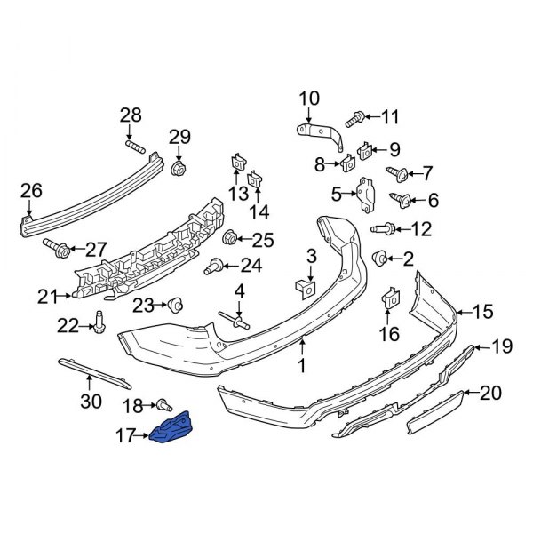 Genuine OEM Ford Part Bumper Assembly Rear HP5Z-17906-SAPTM, 47% OFF