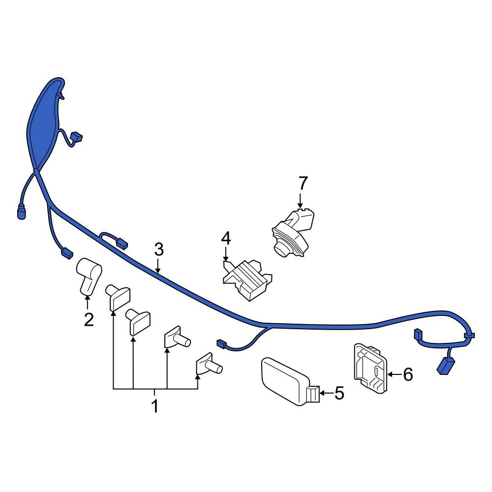 Ford OE M1MZ15K867D Front Parking Aid System Wiring Harness Ford OE M1MZ15K867D Front Parking Aid System Wiring Harness
