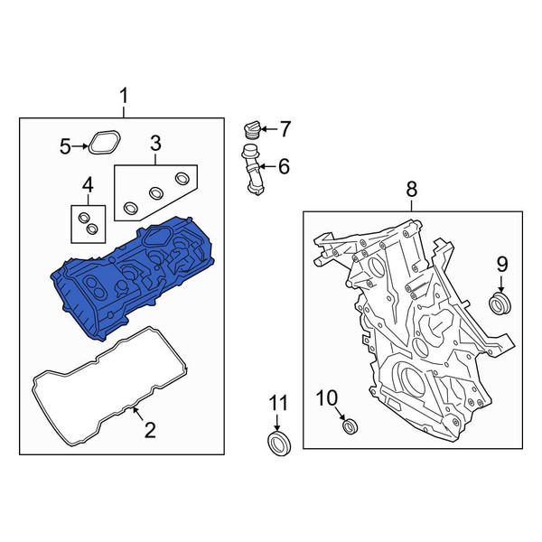 Ford OE JL3Z6582A - Left Engine Valve Cover