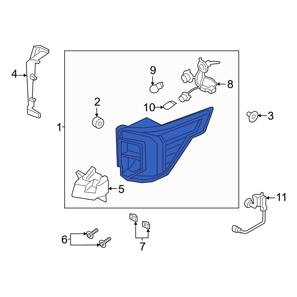 Ford OE LB5Z13404F - Rear Right Tail Light Assembly