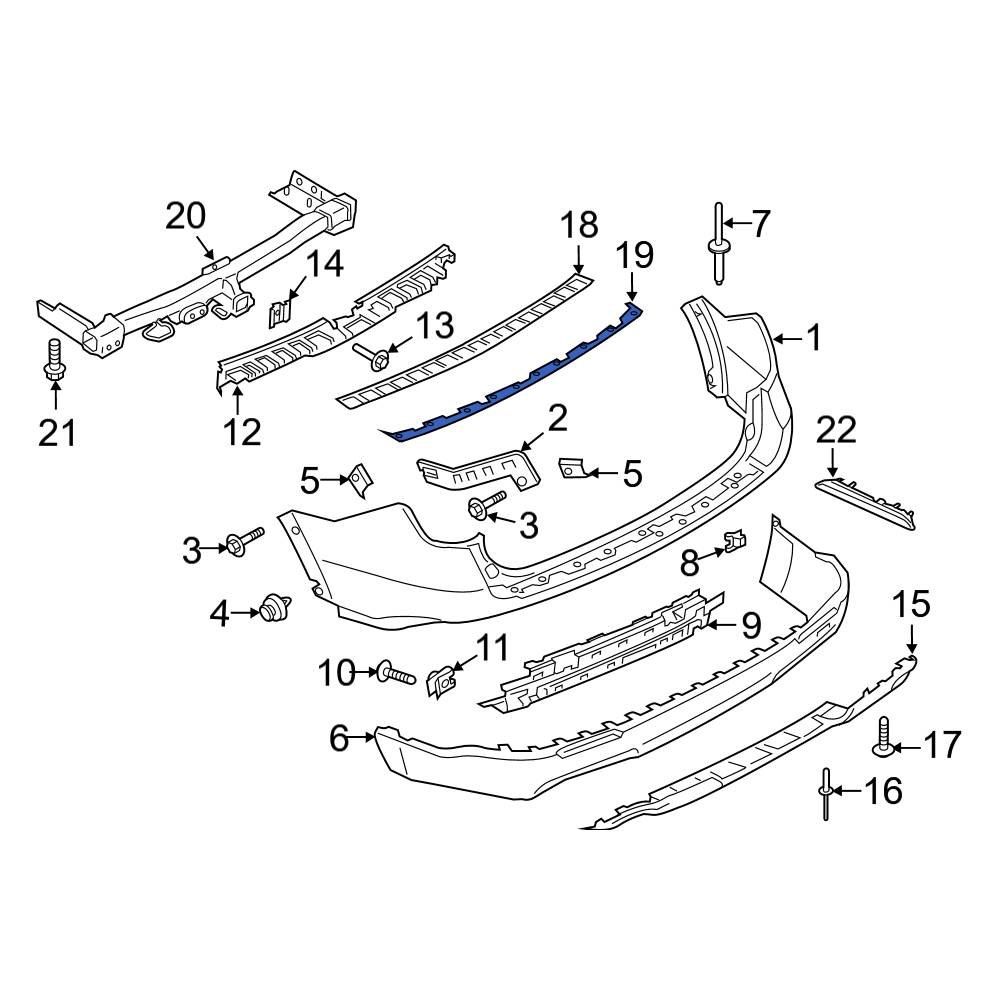 Ford OE LB5Z17C830CA - Rear Bumper Trim