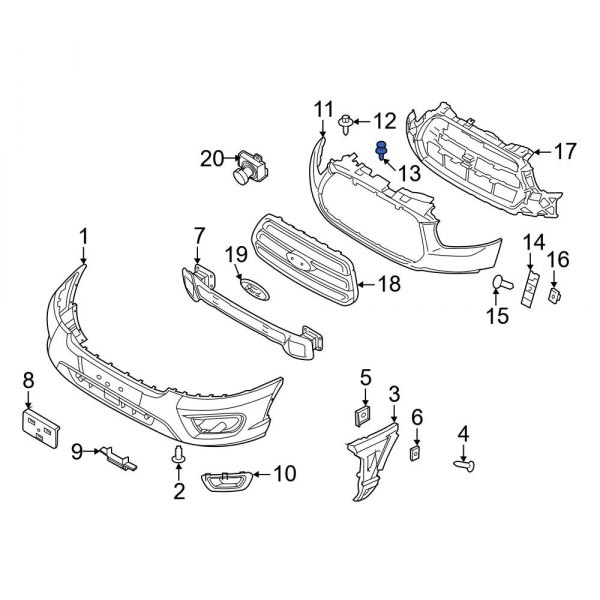 Ford OE W709176S300 - Bumper Cover Retainer