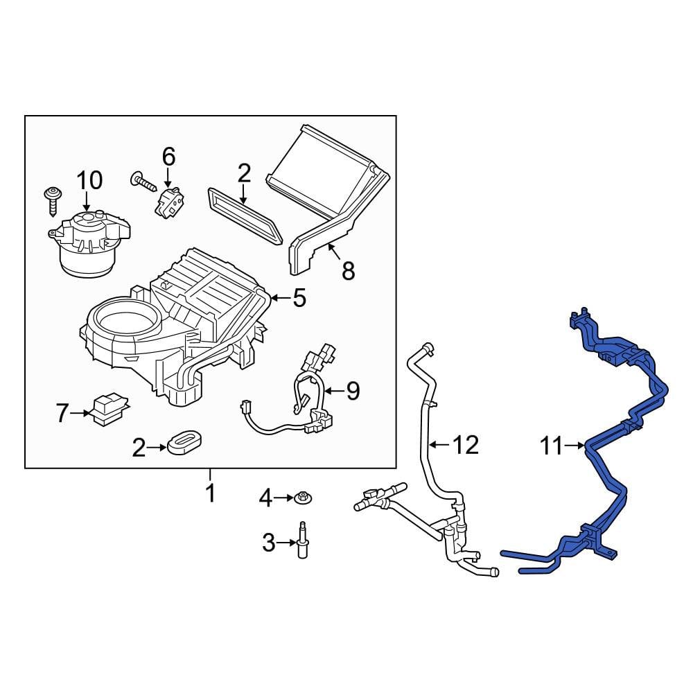 Ford OE GK4Z18472B - HVAC Heater Hose