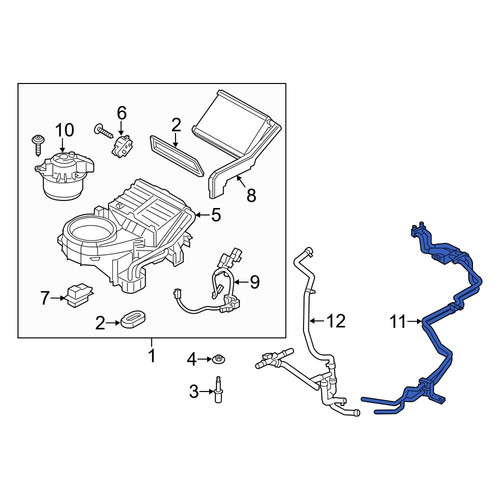 Ford OE CK4Z18472KF - HVAC Heater Hose