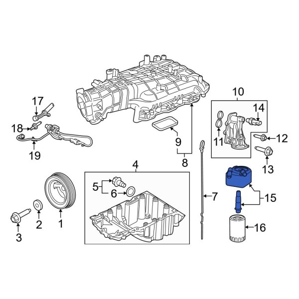 Ford OE DK4Z6A642A - Engine Oil Cooler
